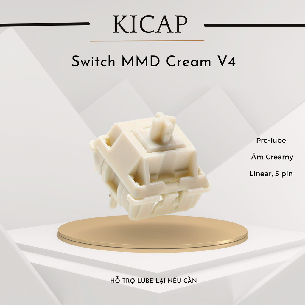 Switch MMD Cream v4 - Âm creamy | Công tắc bàn phím cơ âm nhỏ êm ...