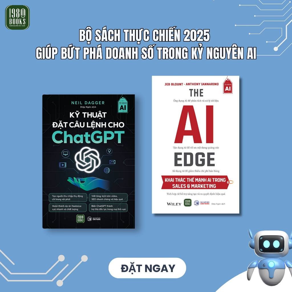 Sách - Combo 2 cuốn: Kỹ Thuật Đặt Câu Lệnh Cho Chat GPT + The AI Edge ...