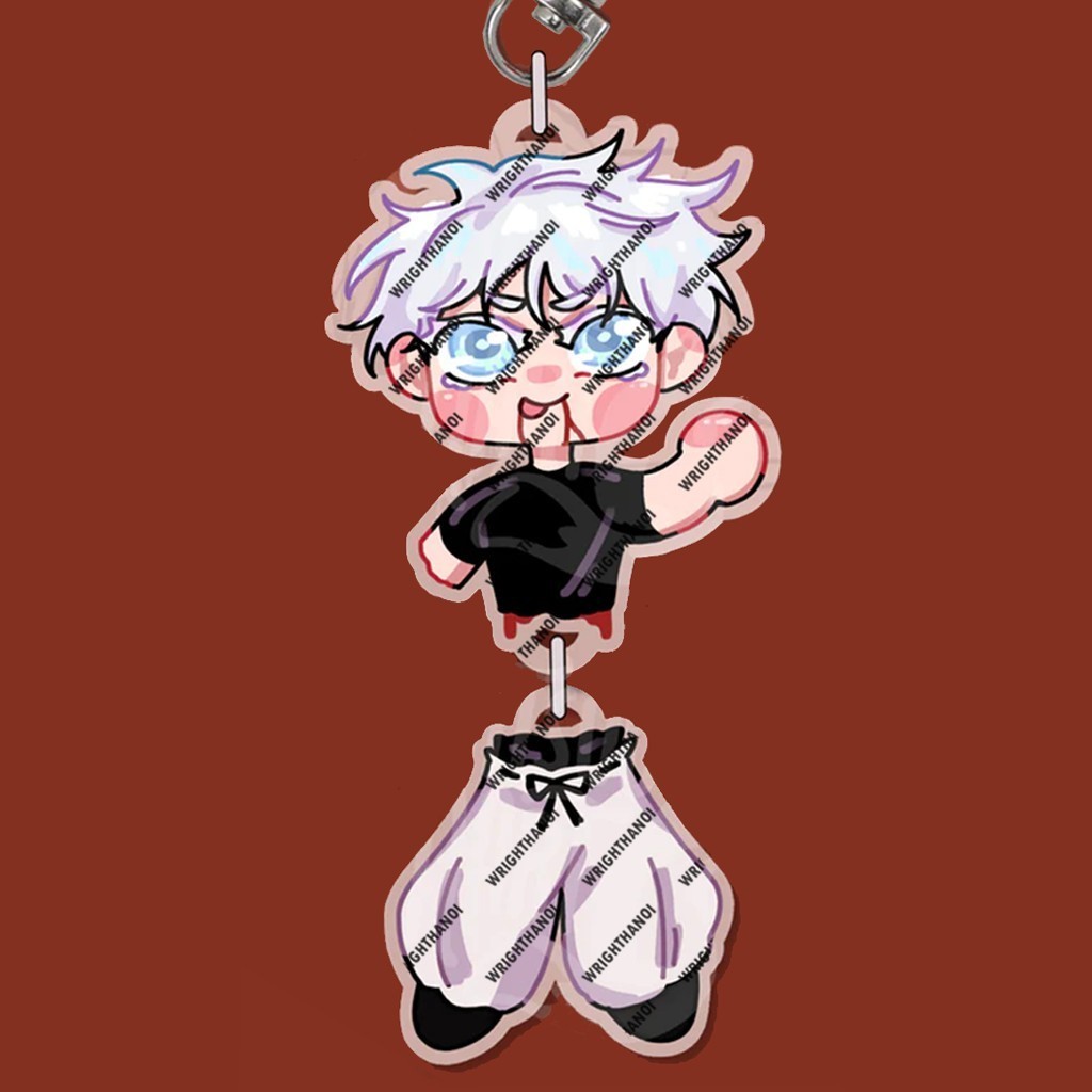 Móc khóa Gojo Satoru cụt nửa người, Geto Suguru cắt đôi đầu Anime ...