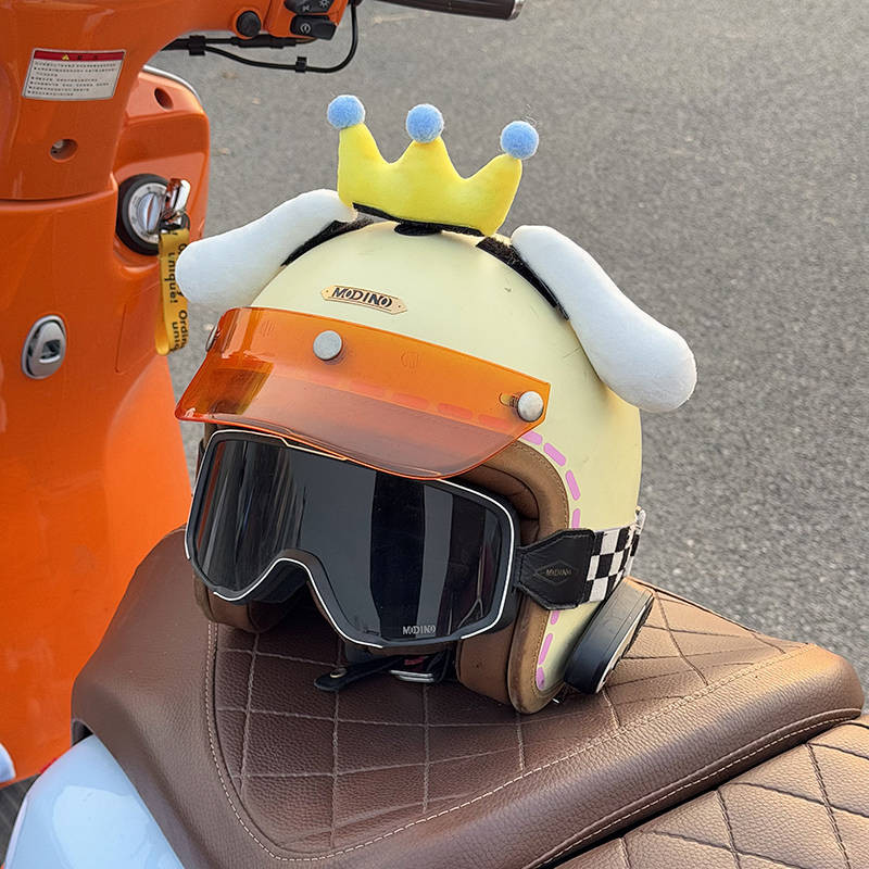【Ready Stock】 Cute Helmet Decoration Pom Pom Purin Ears Helmet ...