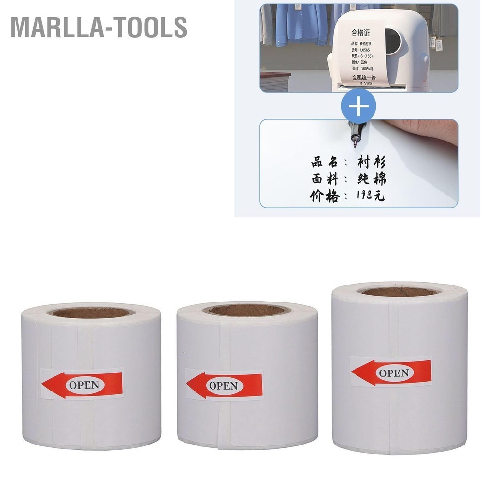 MARLLA-Tools Cuộn giấy nhiệt chống nước màu trắng dễ viết Giấy in không ...