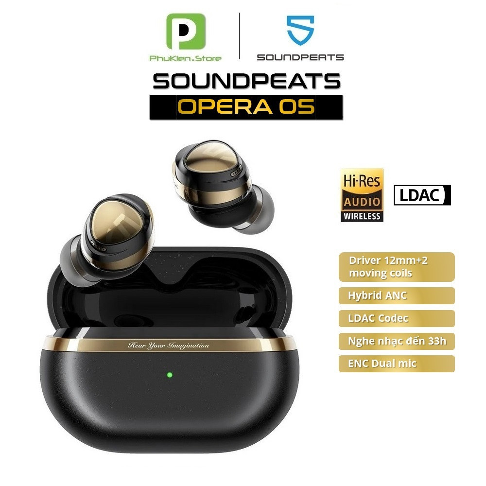 Tai Nghe Bluetooth Chính Hãng Soundpeats Opera 05 | Hi Res Audio LDAC ...