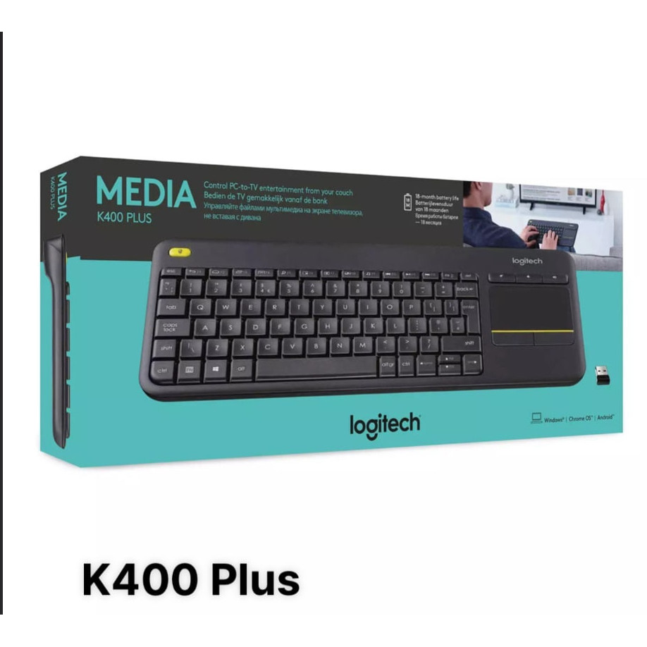 Bàn phím Keyboard + Touchpad Ko dây LOGITECH K400 Plus (2xAA) | Shopee ...
