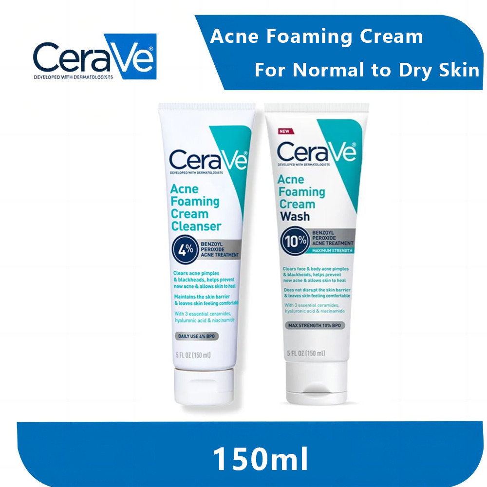 Sữa rửa mặt ngừa mụn C-erave Acne Foaming cream Cleanser 150ml | Shopee ...