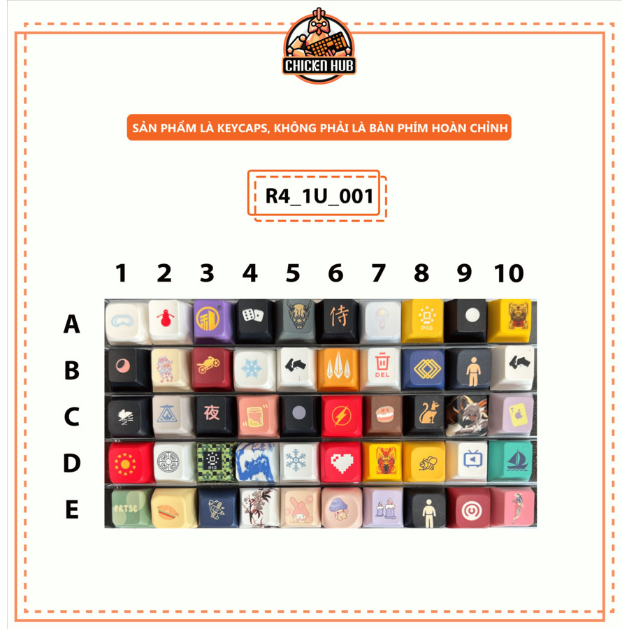 Keycaps grab R4 1U Nhiều màu | Profile XDA, Cherry, MDA, OEM | Shopee ...