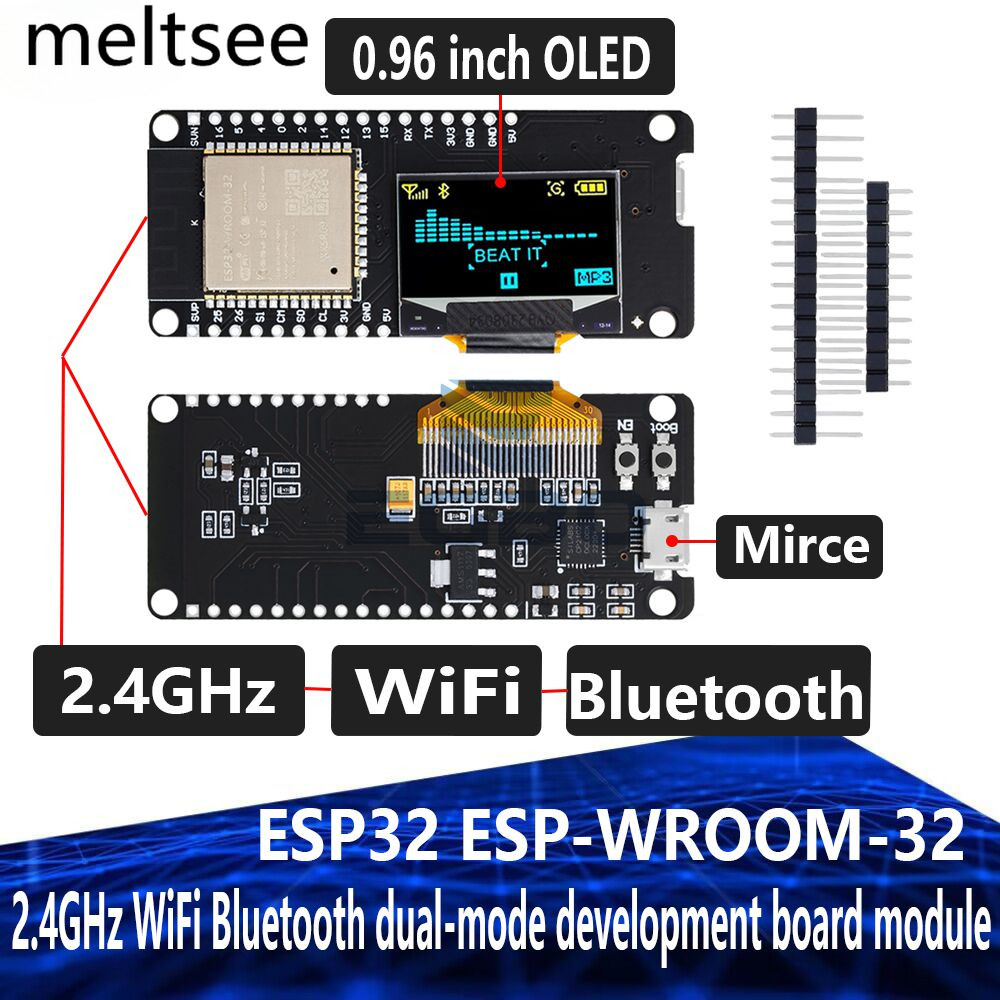 Esp32 ESP-WROOM-32 0,96 "Inch Màn Hình OLED 2.4GHz WiFi Bluetooth Chế Độ Kép Ban Phát Triển Mô ...
