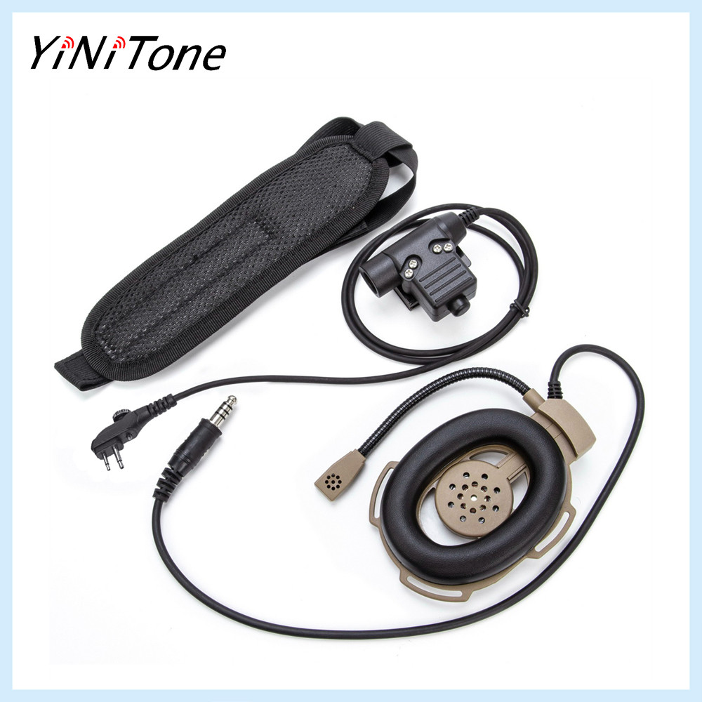 Tai nghe chiến thuật U94 PTT + HD01 màu nâu cho Hytera BD550 / TD500 ...