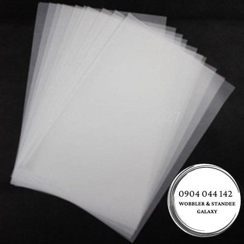 [PVC] Tấm phim trong suốt, tấm nhựa pvc A6, A5, A4, dùng kèm kẹp wobbler hoặc khung bảng giá ...