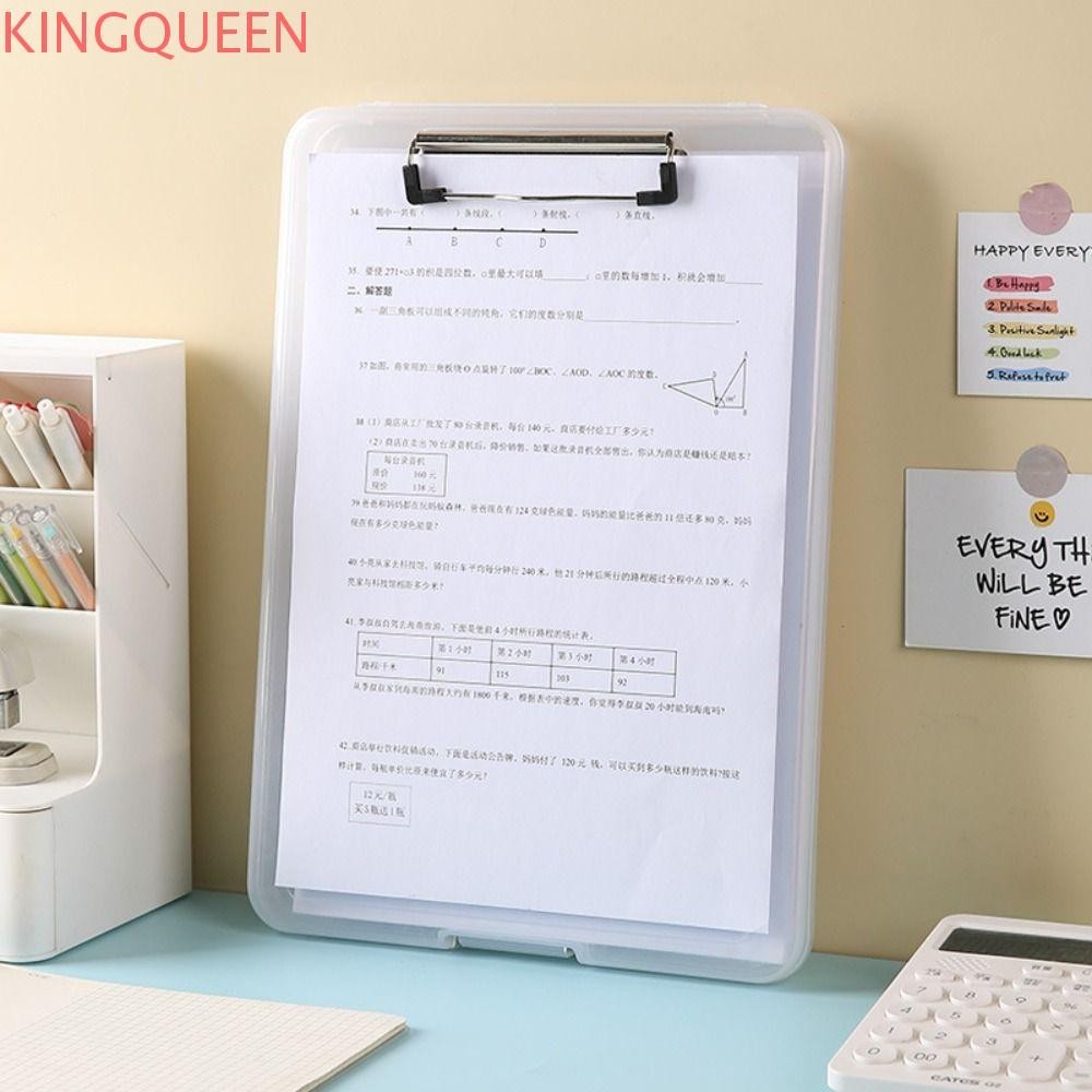 Kingqueen A4 File Clipboard Box Case, Memo Clip Board A4 File Organizer ...