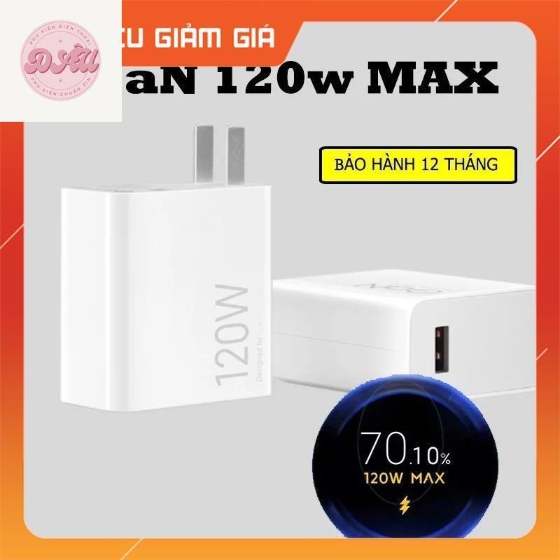 120W MAX Bộ sạc siêu nhanh GaN 120w MAX sạc Mi10 Ultra, Mi 11T Pro, Black Shark cực nhanh HT88 ...