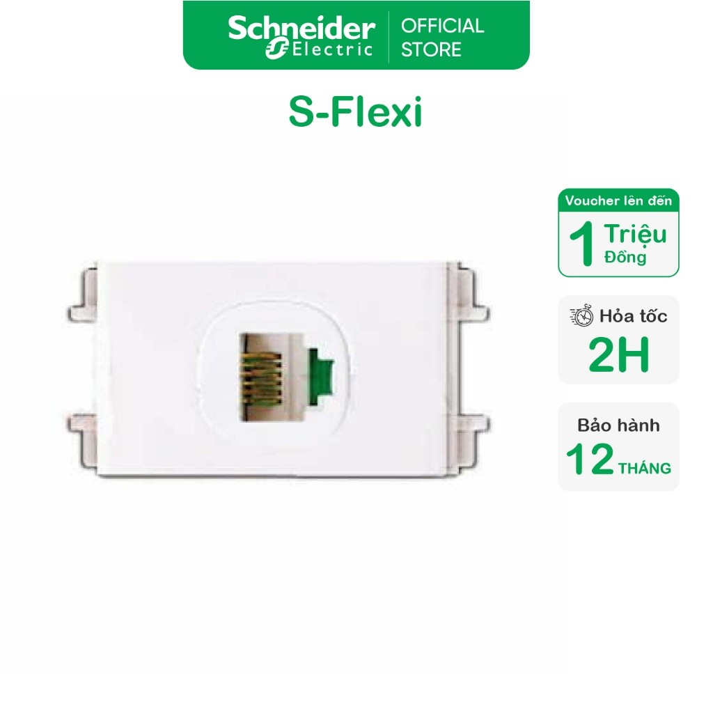 Ổ cắm mạng cat5e dòng S-flexi - size S - Trắng - Schneider Electric ...