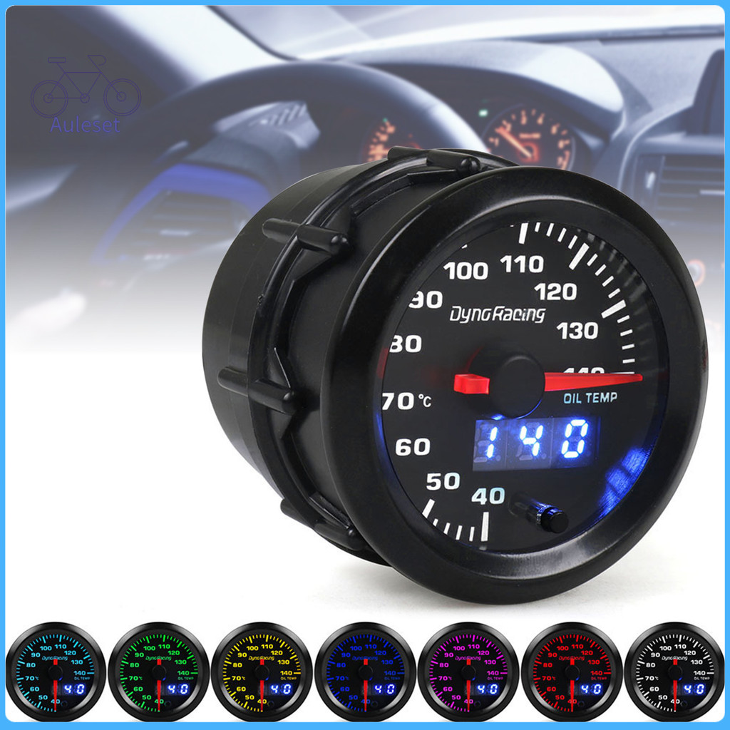 Đồng hồ đo nhiệt độ dầu Auleset Màn hình kép 40-140 C 52MM Đồng hồ đo ...