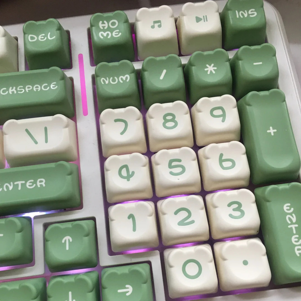 Akko Đầu Gấu Thiết Kế Keycaps Matcha Tai Gấu OEM Profile PBT Dễ Thương ...