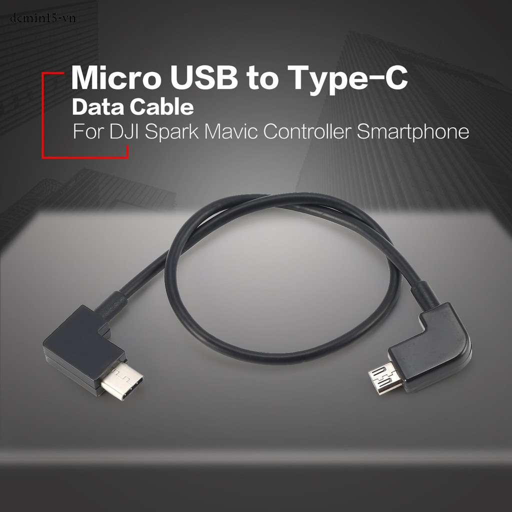 Cáp dữ liệu chuyển đổi KIQUNE Micro USB sang Type-C cho điện thoại di động và bộ điều khiển DJI ...