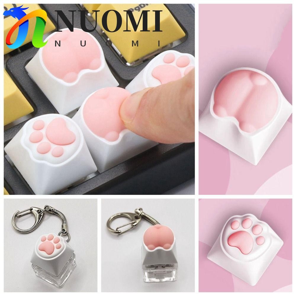 Nuomi Cat Paws Corgi Buttock Keycap, LED Silicone Pink Cat Claw Keycap Móc chìa khóa, Nút bàn ...
