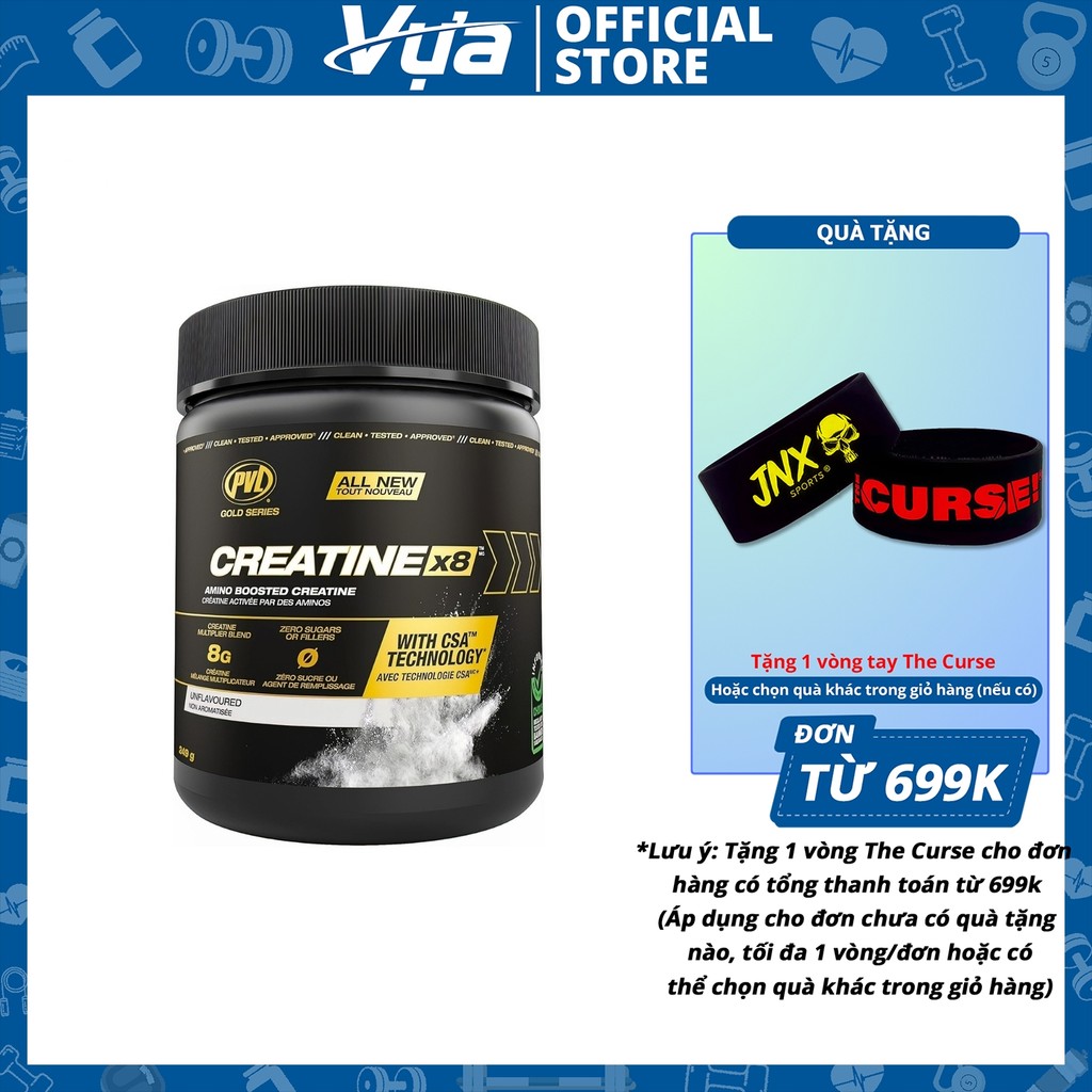 Bột Bổ Sung PVL - Creatine X8 (249g) - Hỗ Trợ Tăng Cường Sức Mạnh, Năng ...