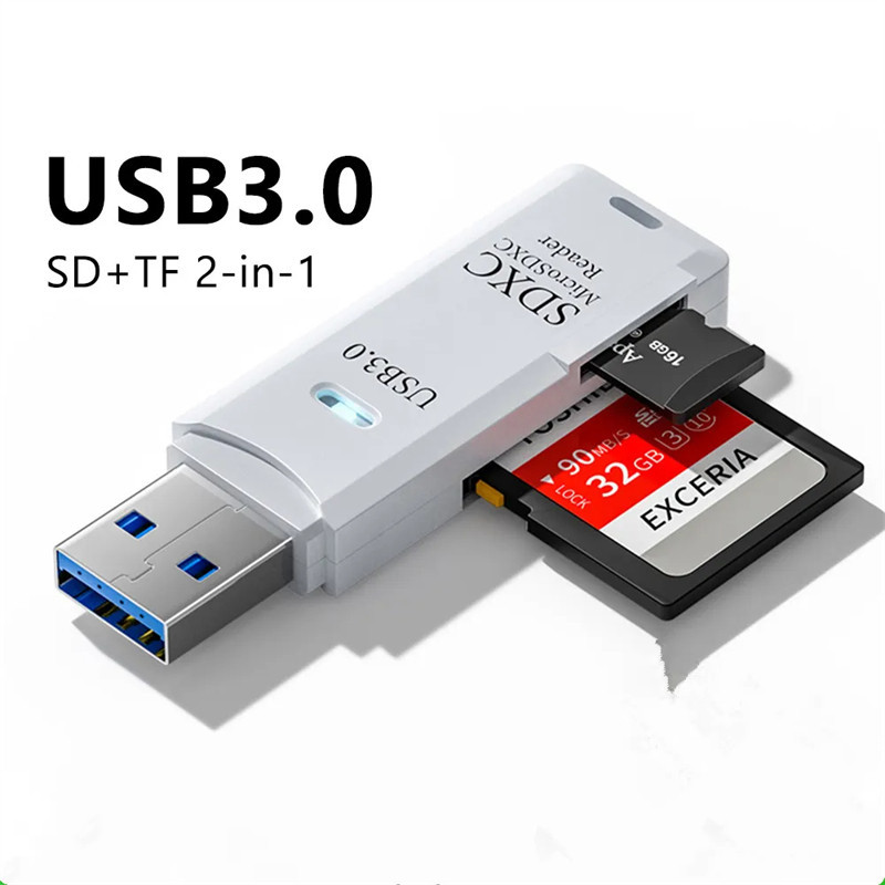 Đầu đọc thẻ Usb 3.0 2 trong 1 Đầu đọc thẻ Micro Sd Bộ chuyển đổi Usb Cardreader tốc độ cao Thẻ ...