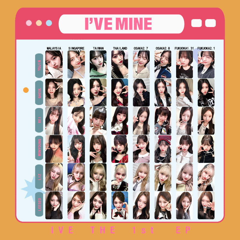 3-8pcs/set IVE ELEVEN Asia Tour FANMEETING MAGAZINE Photocards HAPA KRISTIN AMUSE DIVE INTO I'VE ...