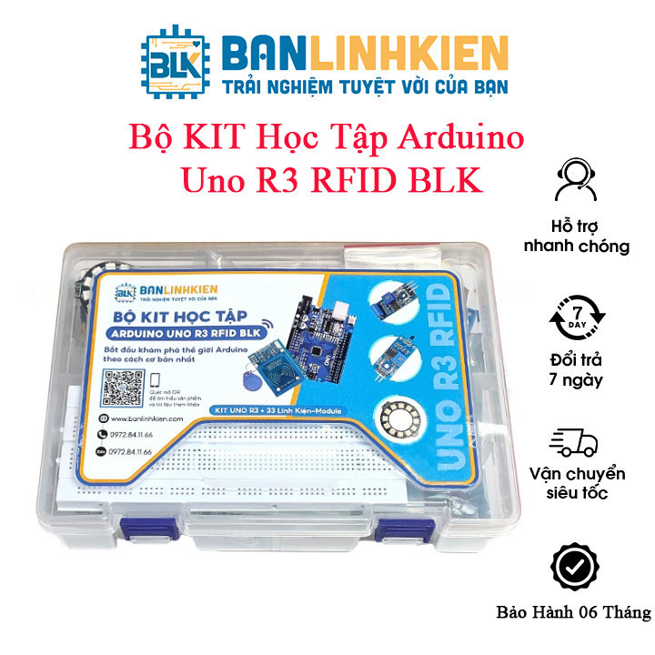 [BẢO HÀNH 6 THÁNG] COMBO KIT Học Tập Arduino Uno R3 RFID BLK - Arduino Starter BANLINHKIEN đầy ...