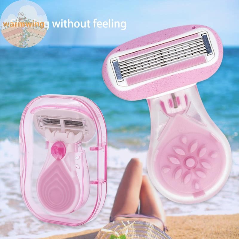 Warmwing Di Động Tay Cầm Ngắn Nữ Lưỡi Dao Cạo 5 Lớp Có Thanh Xà Phòng Mịn Lưỡi Cạo Râu Nữ Đường ...