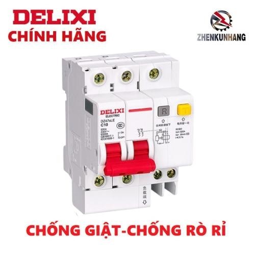 Aptomat (Át) RCBO chống giật, chống rò, quá tải Dz47sLE 2P 10A/16A/20A/25A/32A/40A/50A/63A ...