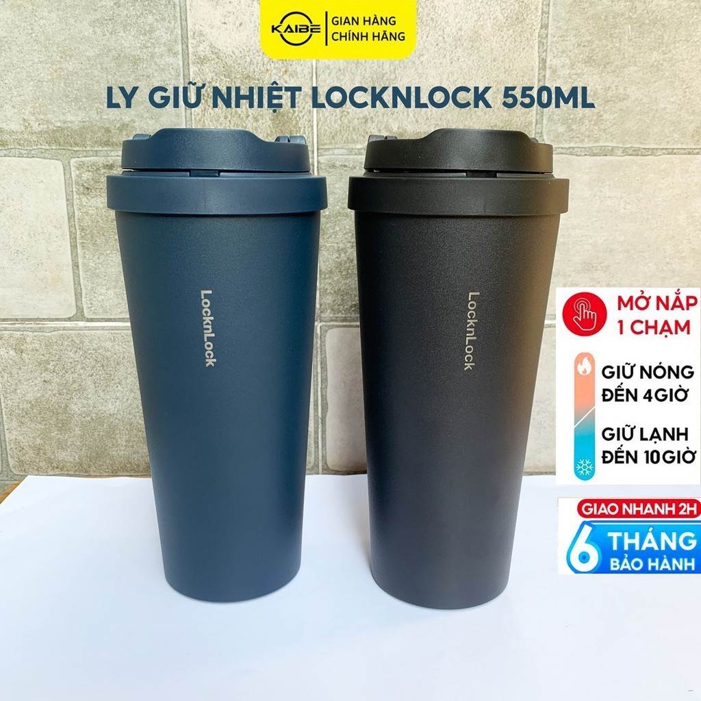 Ly giữ nhiệt LocknLock 550ml LHC3249, 400ml LHC3271, Hàng chính hãng, thép không gỉ inox 316L ...