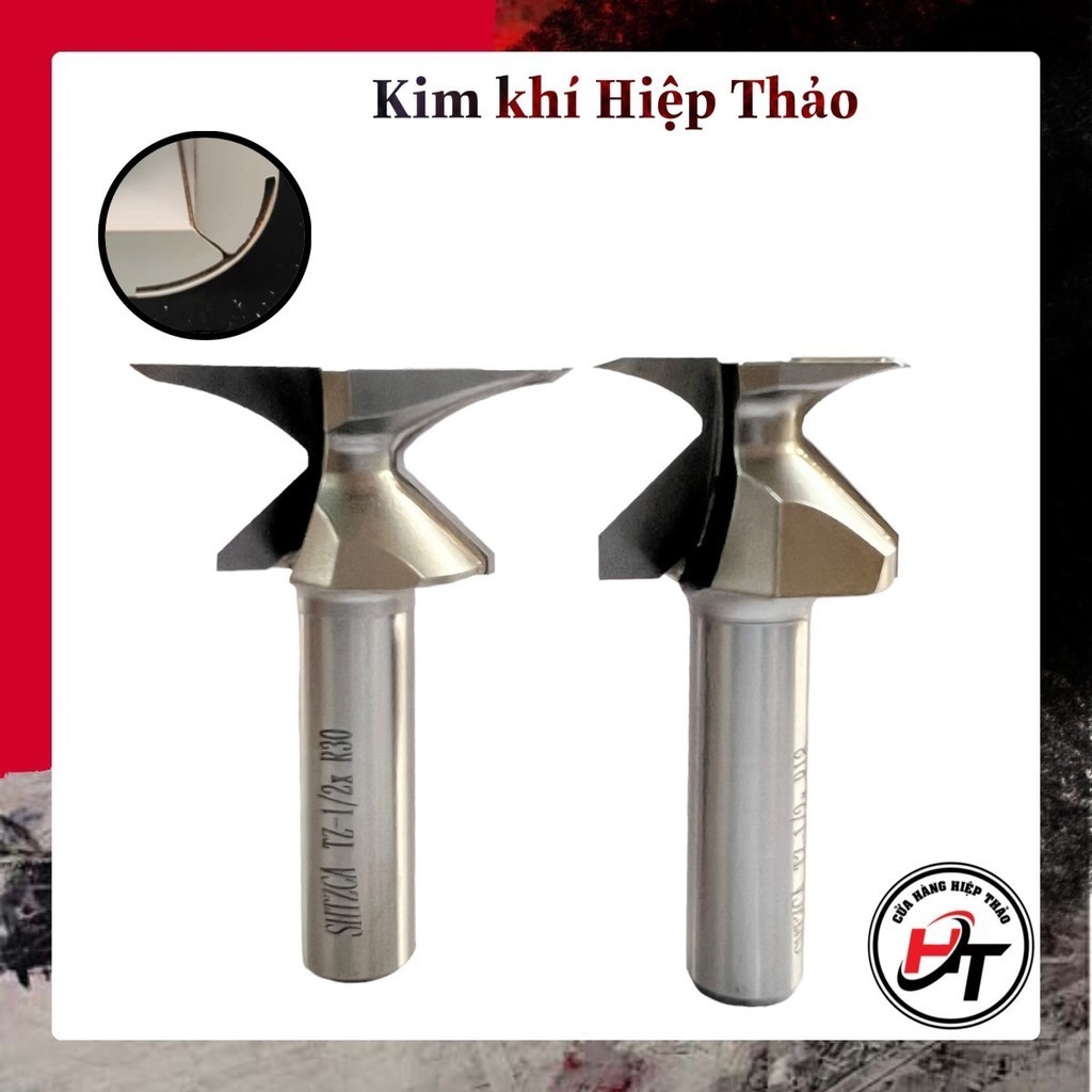 Mũi phay uốn cong gỗ CNC soi bo cong 90 độ mdf góc R18 R30 R50 MSUC ...