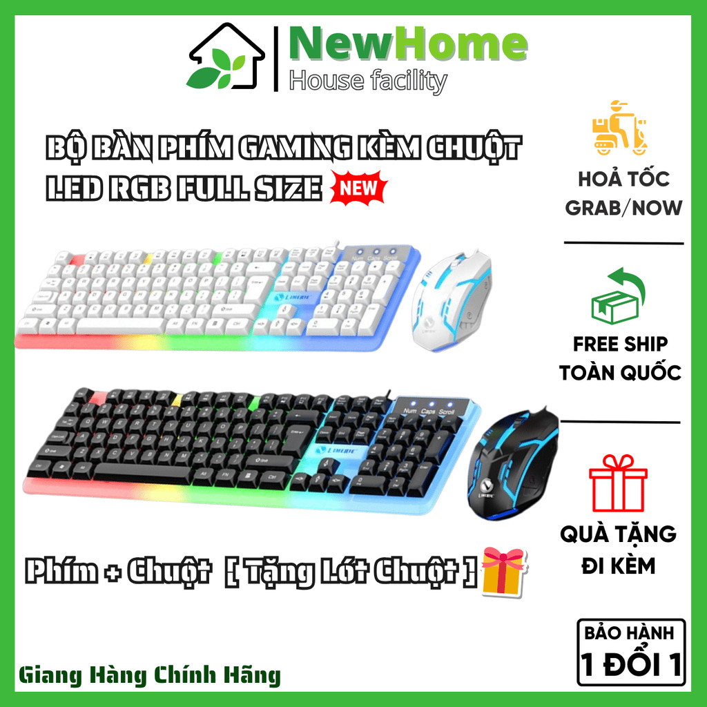 Bộ Bàn Phím Chuột Có Dây Gaming GTX 350/G21B Full Size Giả Cơ Có Led ...