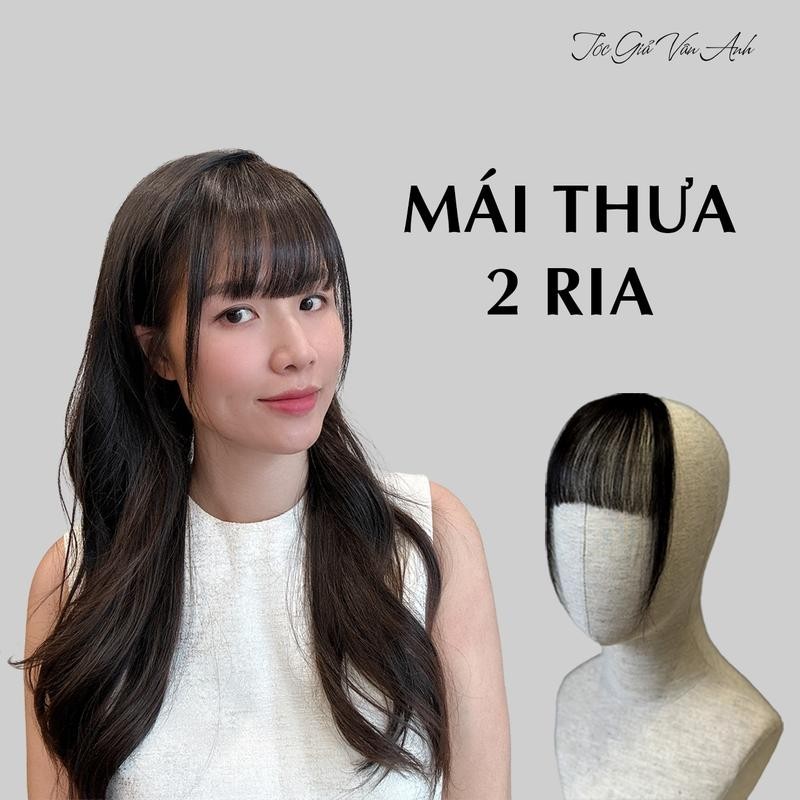 Mái thưa 2 ria tóc thậ.t nữ (không có tóc phía sau) - Tóc Giả Vân Anh ...