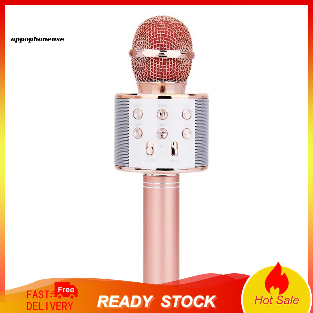 Oppo WS858 Micro hát nhạc không dây tương thích Bluetooth cầm tay KTV ...