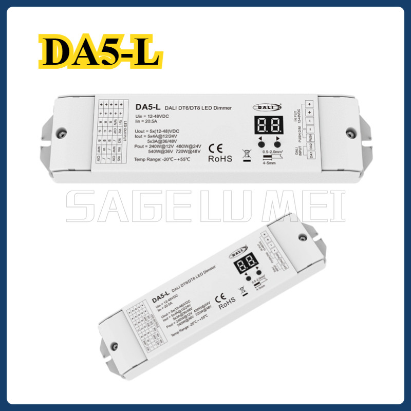 Da5-l (DT6 / DT8) Dành Cho RGB RGB RGB RGBCCT Dải Đèn LED Băng5CH * 4A 12V-48VDC CV DALI LED Bộ ...