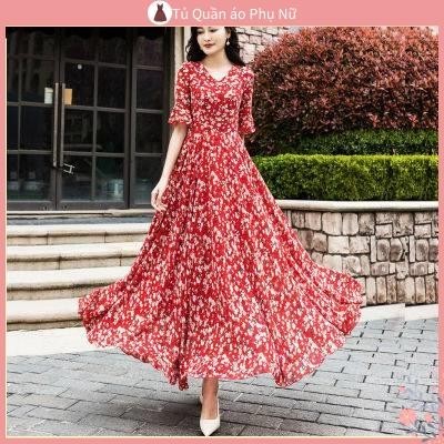 Ch t l ng cao o trung ni N N o Ph cô ng Váy xoay lớn Mùa hè Phong cách mới vừa phải eo hẹp dáng ...