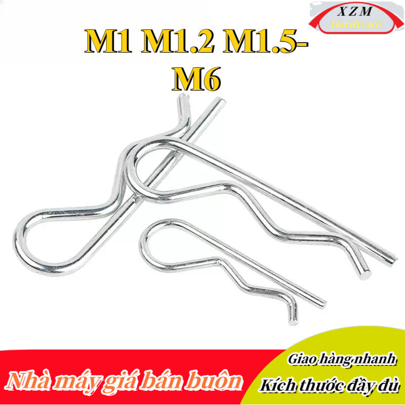 Chốt chẻ chữ R,B inox 304 /Chốt chặn đầu M1 / M1.2 M1.5 M1.8 / M2 / M2.5 / M3 / M3.5 M4 / M5 ...