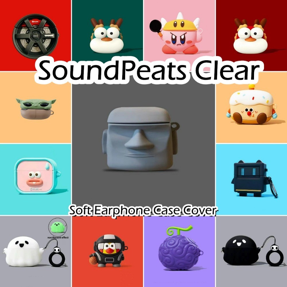 [Giảm giá hấp dẫn] Cho SoundPeats Clear ốp tai ng Case Vệ Hộp Sạc Tai Nghe Cặp đôi Phim hoạt ...