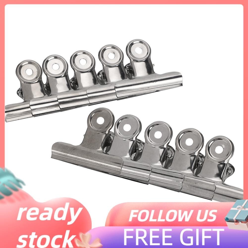 Hanhan1 10Pcs Bulldog Binder Clips Metal Hinge Letter Clamp for Paper ...