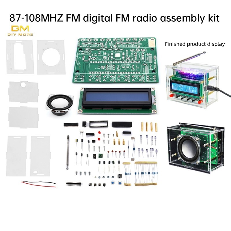 Diymore 87-108MHZ FM Kỹ Thuật Số Đài FM Bộ Lắp Ráp RDA5807 Màn Hình LCD ...