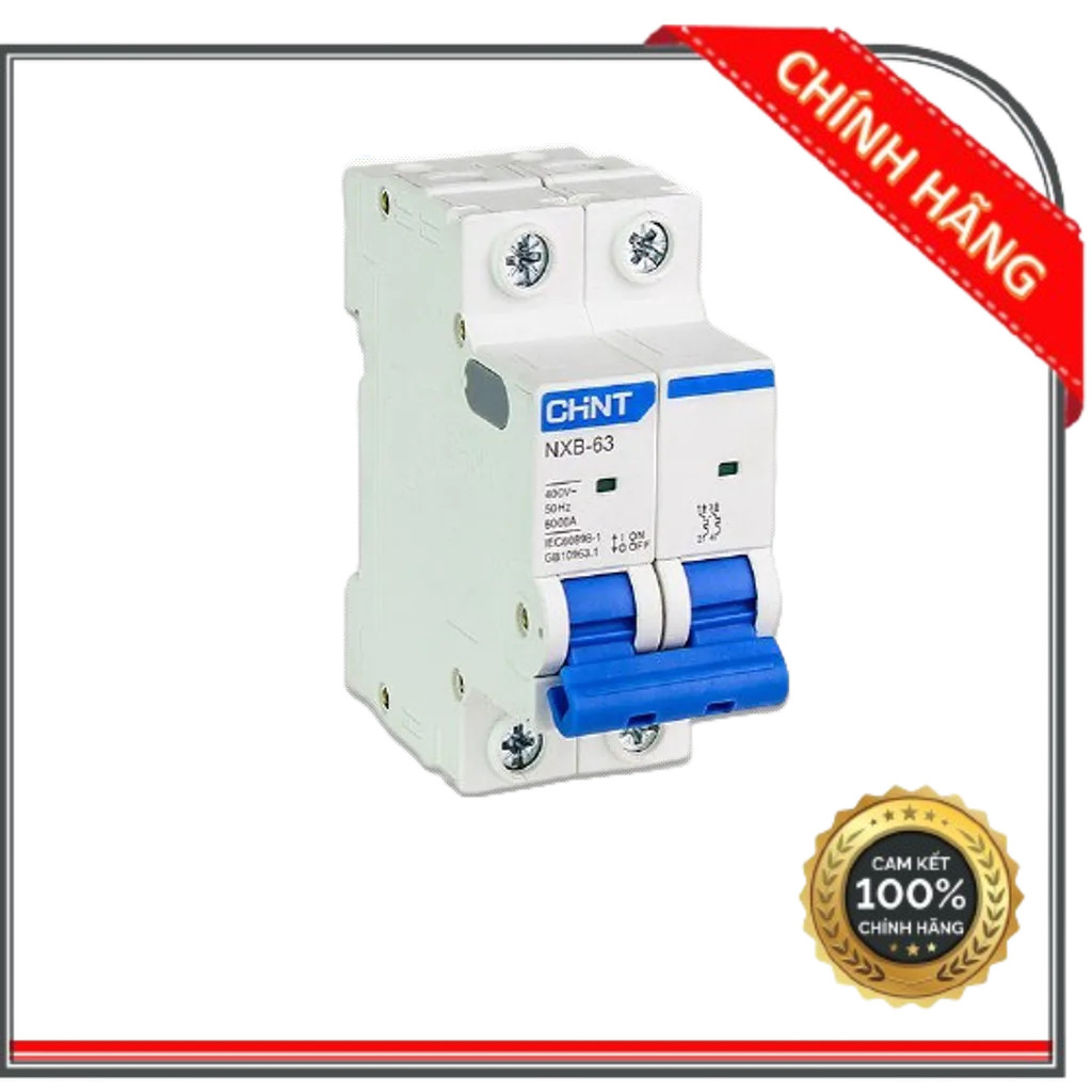 (HCM) Cầu dao Aptomat an toàn MCB NXB-63 2 Pha 6A - 63A dòng cắt 6kA, Hãng CHINT (Hàng chính ...