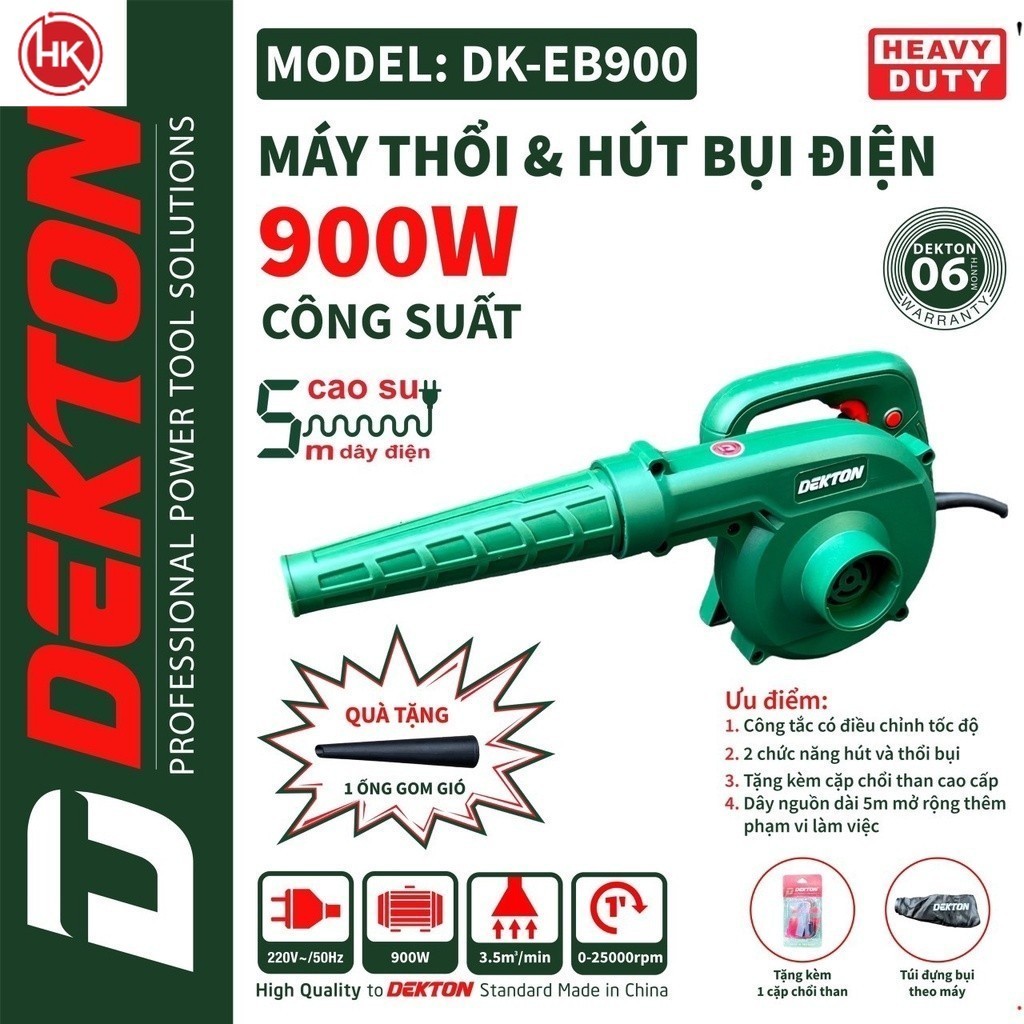 [Chính Hãng] Máy thổi bụi và hút bụi DEKTON DK-900EB 900W BẢO HÀNH CHÍNH HÃNG . | Shopee Việt Nam