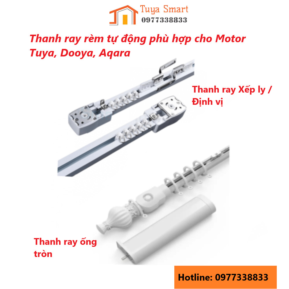 Ray rèm tự động full phụ kiện cho động cơ Tuya/Dooya/Aqara - Phụ kiện ...