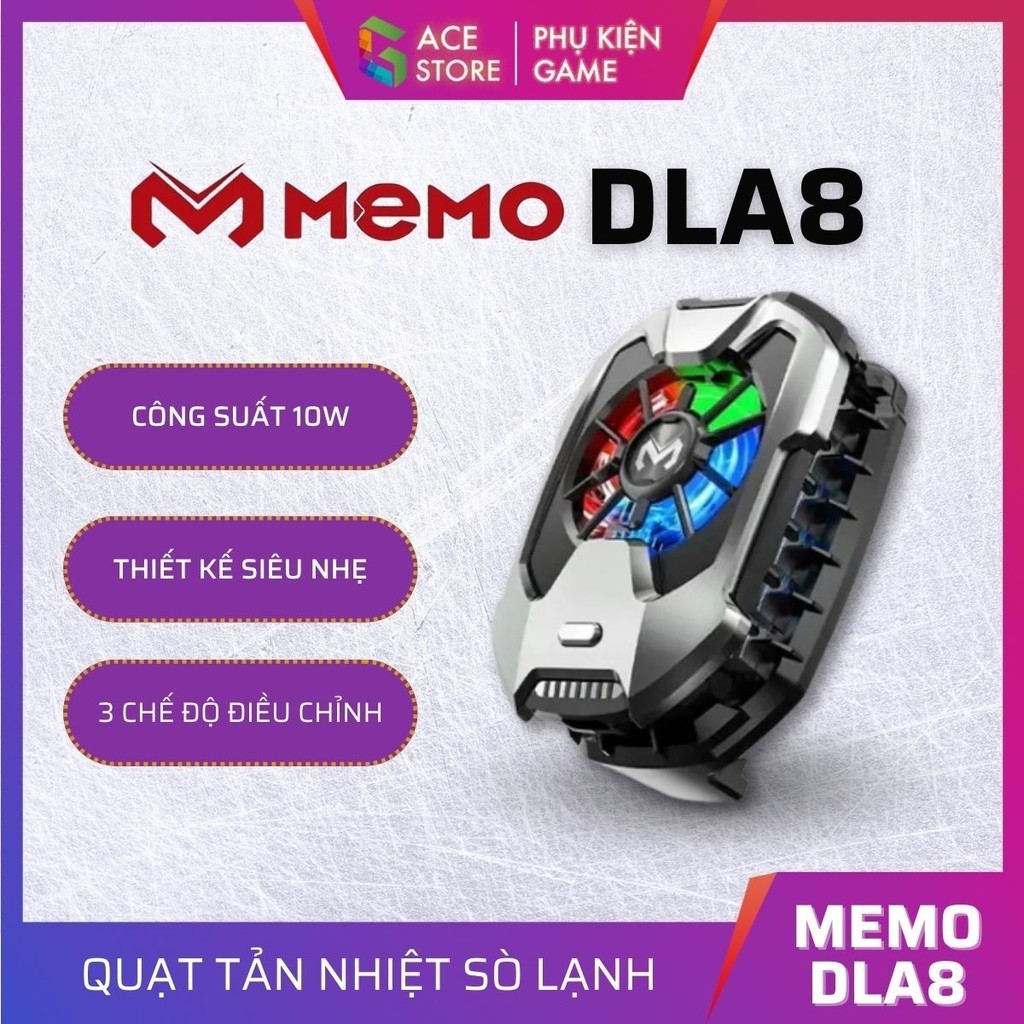 Memo DLA8 - Basic | Quạt tản nhiệt sò lạnh cho điện thoại công suất 10W ...
