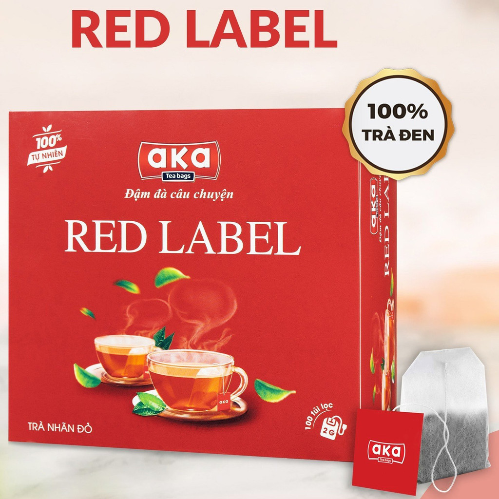 Trà túi lọc AKA Red Label hộp 100 túi | Shopee Việt Nam