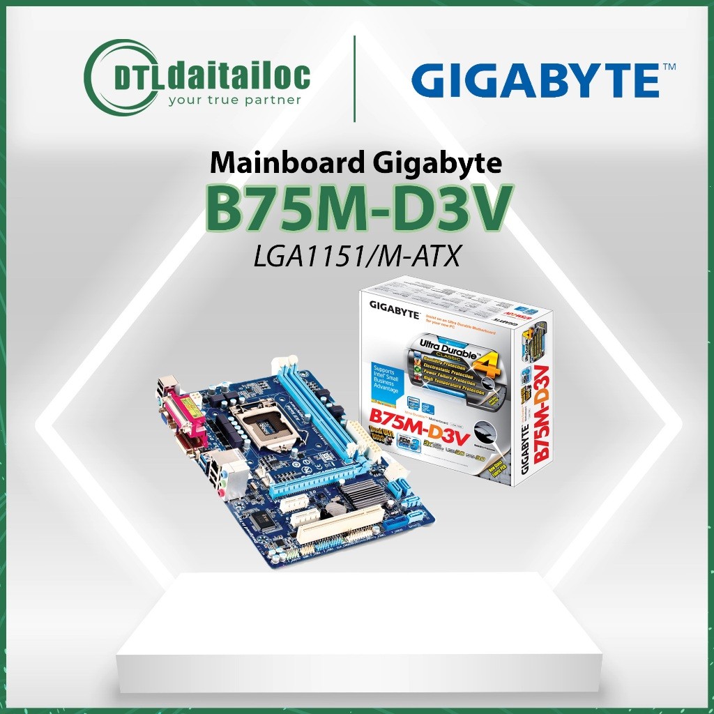Mainboard - Bo Mạch Chủ Gigabyte B75M (D3V) - Hàng Chính Hãng | Shopee ...