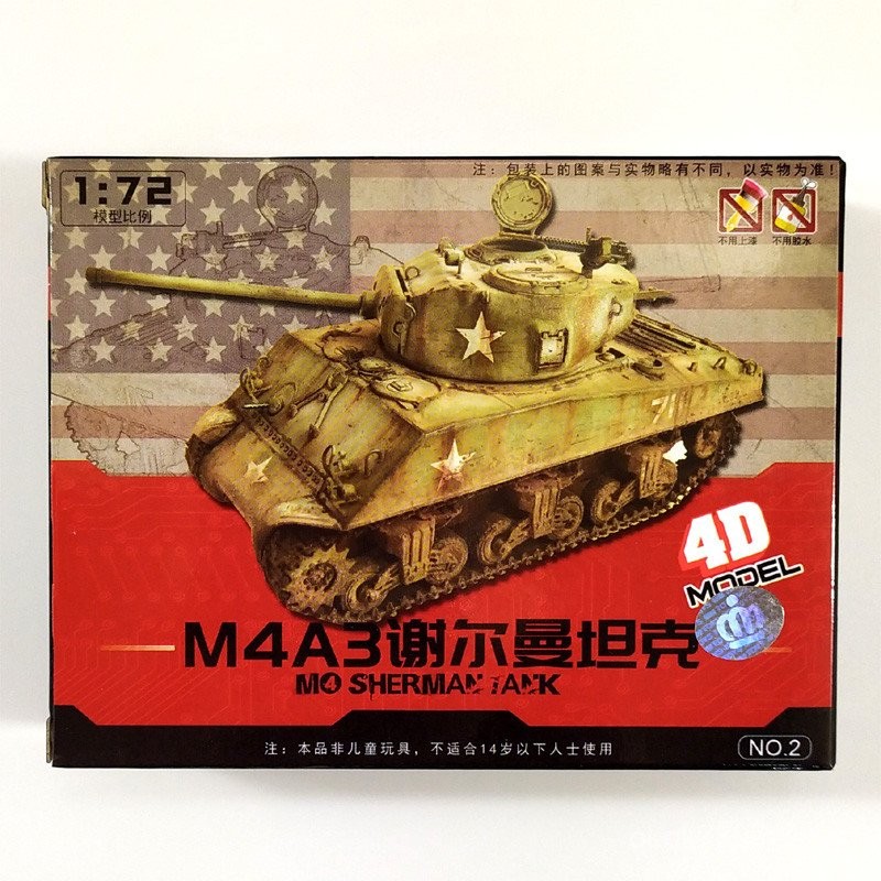 Mô hình lắp ráp xe tăng M4A3 Sherman 1/72 mới, thiết bị quân sự, đồ chơi trẻ em Tiger KV2 T34 ...