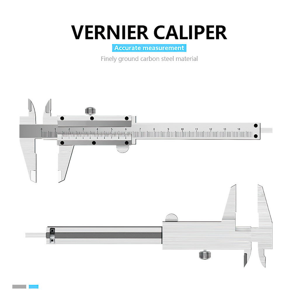 WOLJAY Thước kẹp vernier 150mm cơ khí bằng thép không gỉ, đi kèm hộp ...