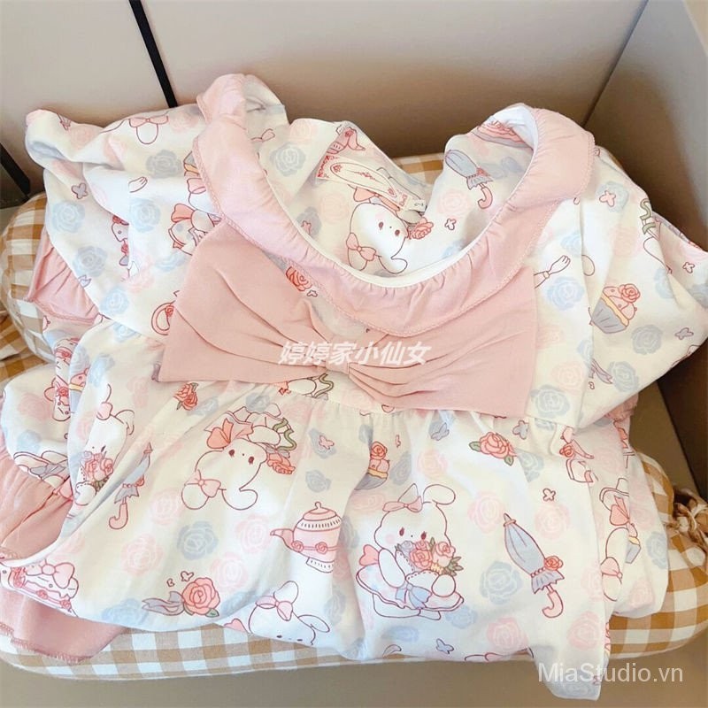 Bộ Đồ Ngủ Mùa Hè Bộ Đồ Ngủ Hàn Quốc Bộ Đồ Ngủ Nhà Quần Áo Bánh Thỏ Váy ...
