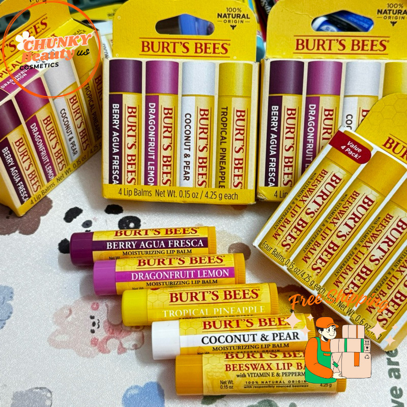 [Bill US]Son dưỡng môi không màu Burt's Bees Moisturing Lip Balm 100% ...