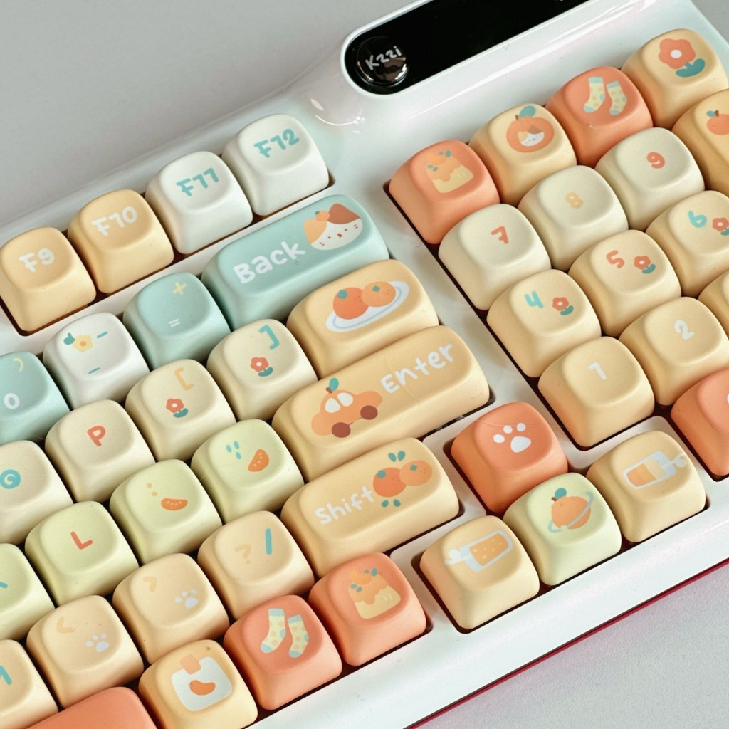 Orange Soda Keycap XOA Profile 131 / 140 Phím PBT Thuốc Nhuộm Năm Mặt ...