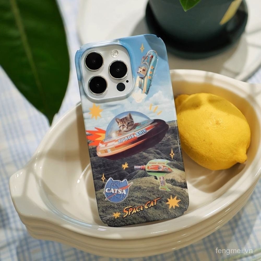 Ốp điện thoại iPhone Love Spaceship Cat Thích hợp cho iPhone 11promax ...