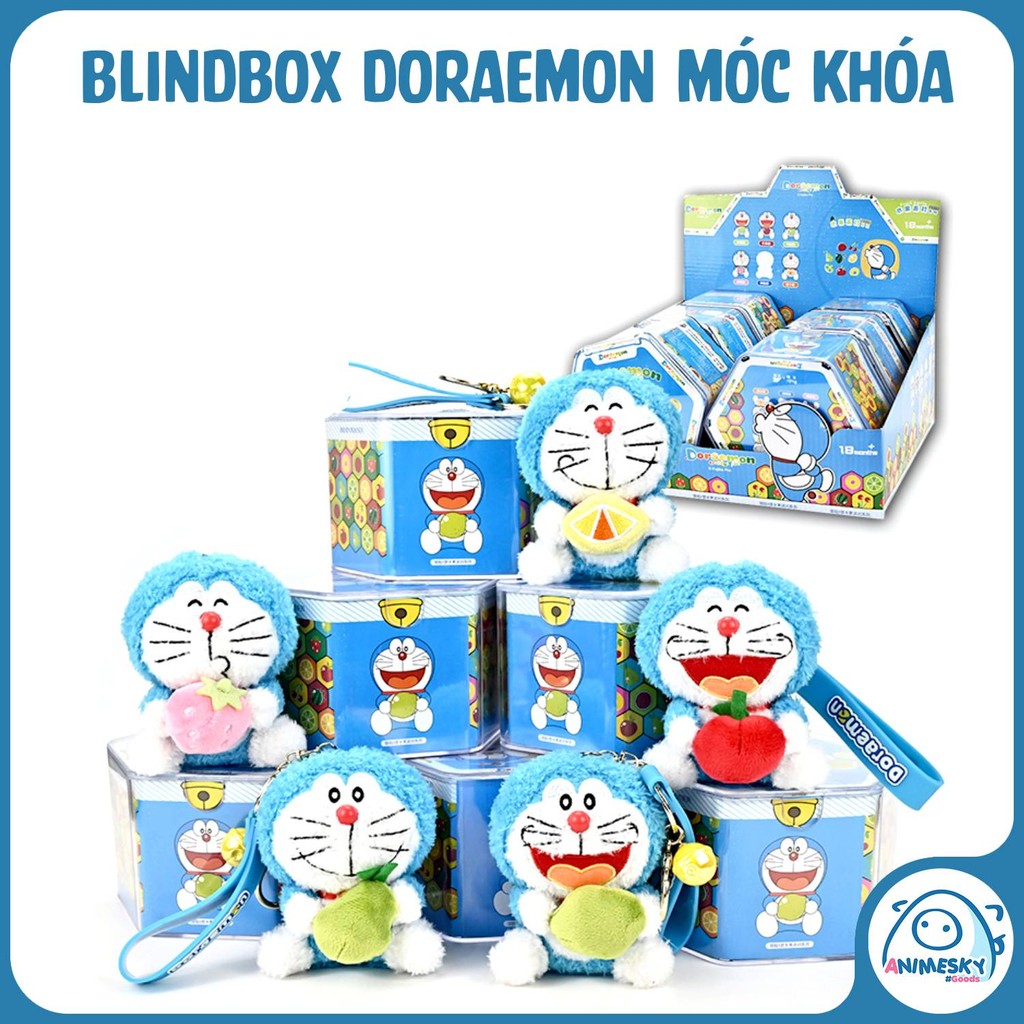 [BLIND BOX] Gấu bông Doraemon Fruit Party chính hãng - Hộp mù móc khóa ...