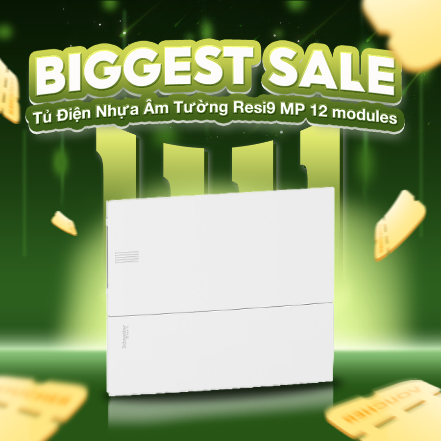 Tủ điện nhựa âm tường MIP22112 Schneider -Mini pragma cửa trắng 12 mô ...